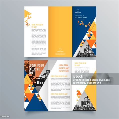 브로셔 디자인 브로셔 템플릿 창조적인 삼중 트렌드 브로셔 3단 브로슈어에 대한 스톡 벡터 아트 및 기타 이미지 3단 브로슈어 개념 검은색 Istock