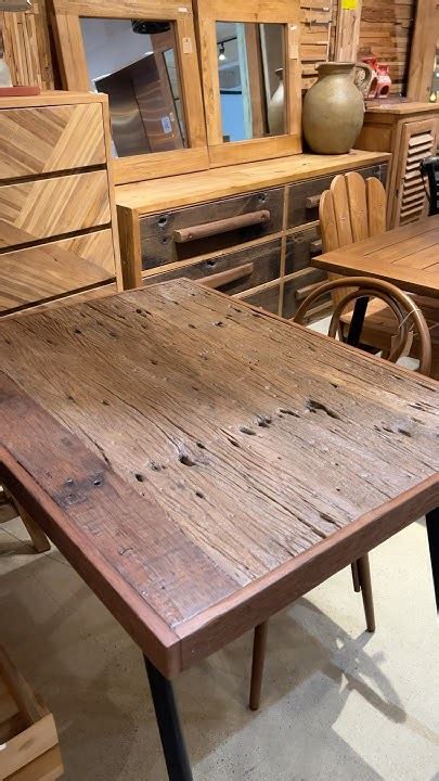 투박한 나무 원목 느낌 그대로 내츄럴 빈티지 우드로 만든 고재 테이블 Youtube