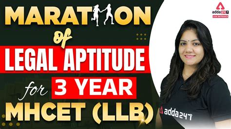 Marathon Of Legal Aptitude For 3 Year Mhcet Llb Youtube