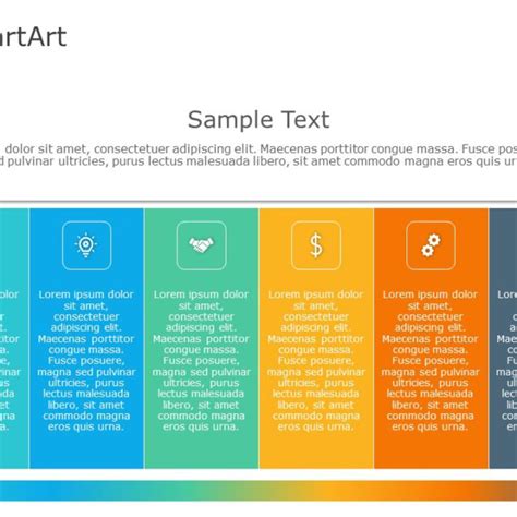 SmartArt List Table 5 Steps