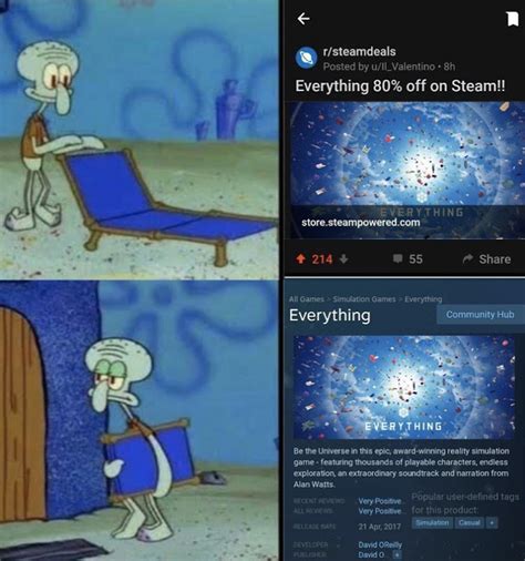 Goddamnit Steam Squidwards Lounge Chair Know Your Meme