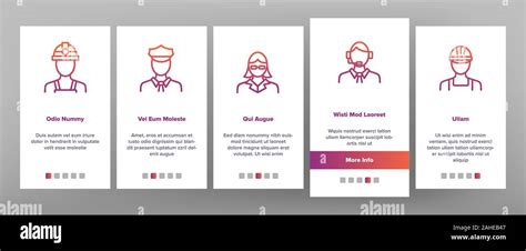 Occupation Onboarding Icons Set Vector Stock Vector Image And Art Alamy