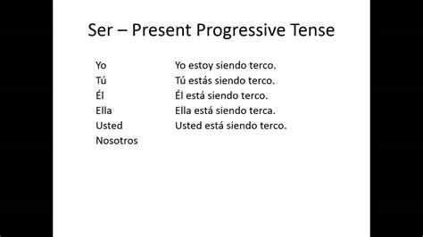 Spanish Ser Examples