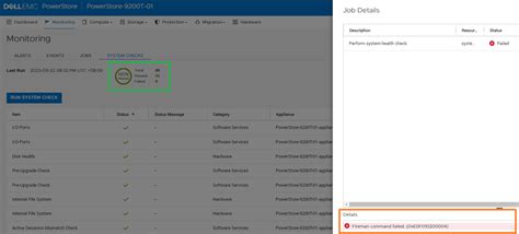 Powerstore Run System Check From Powerstore Manager May Not Complete