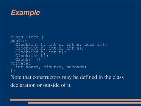 More On Classes Classes May Have Constructors Which Are Called When
