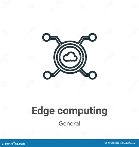 Edge Computing Outline Vector Icon Thin Line Black Edge Computing Icon