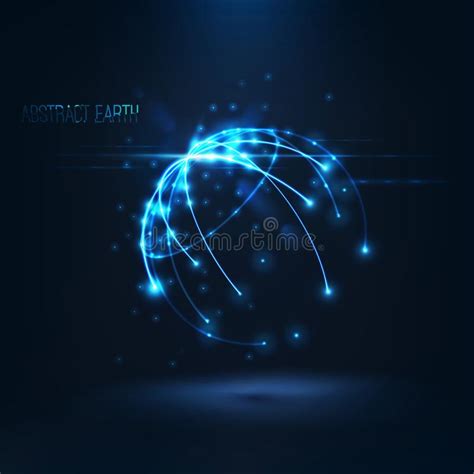 Abstract Sphere Shape Of Glowing Circles And Particles Stock Vector Illustration Of Grid