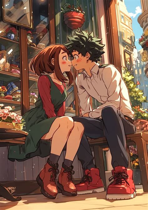 Ochaco Uraraka Izuku Midoriya From My Hero Academia Anime Anime Couples Hero