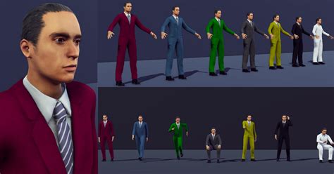 Male Character With Suite 3d Characters Unity Asset Store