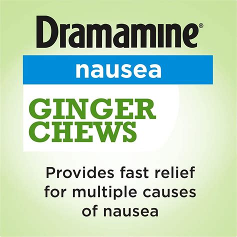Dramamine Ginger Chews Lemon Honey Ginger Flavor 20 Soft Chews Nausea Relief Buy Now