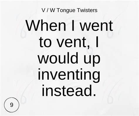 V W Tongue Twisters 9 Tongue Twisters Twister Tongue