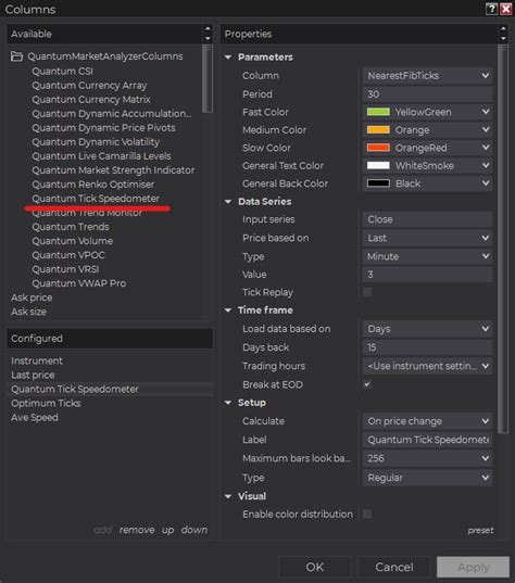 Tick Speedometer For Ninjatrader 8 Information And Configuration Quantum Trading Indicators