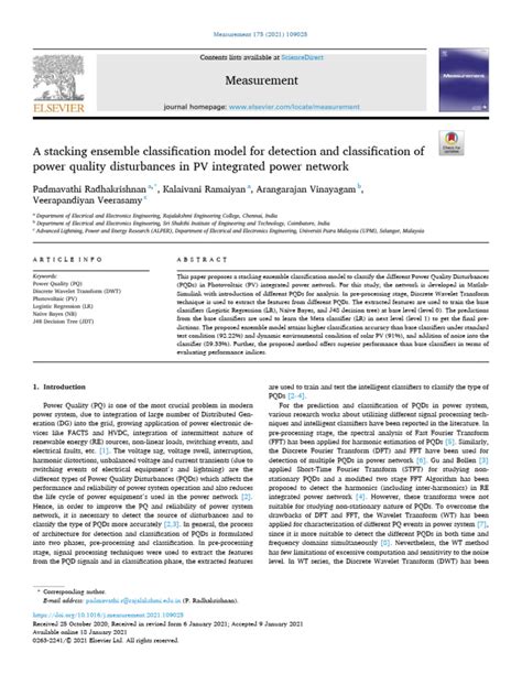 A Stacking Ensemble Classification Model For Detection And