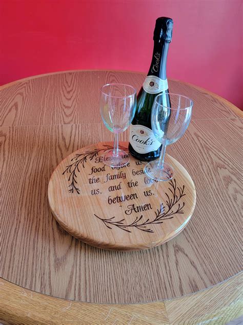 Lazy Susan Laser Engraved Lazy Susan Grandpa S Custom Woodwork LLC Handcrafted Goods In Magna