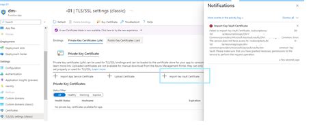 Not Able To Import Keyvault Certificate In Azure Function App Microsoft Qanda