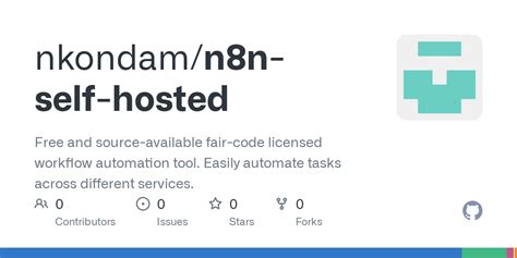 github nkondam n8n self hosted free and source available fair code