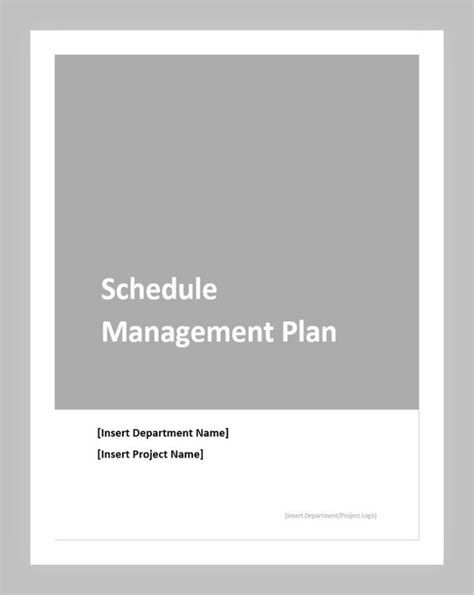 10 Free Schedule Management Plan Template Sample Schedule