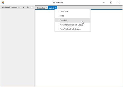 Tdi Window In Windows Forms Docking Manager Control Syncfusion®