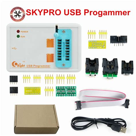 Skypro With 3 Adapters Official Version High Speed Usb Spi Programmer 24 25 93 Eeprom 25 Flash