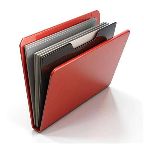 Red File Folder Opened 3d Iilustration Isolated On White Background Premium Ai Generated Image