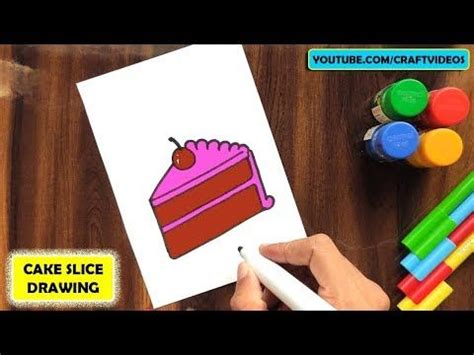 HOW TO DRAW A SLICE OF CAKE EASY Cake Slice Drawings How To Draw Hands