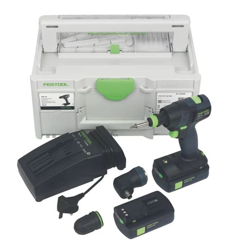 Festool Txs 18 C 3 0 Set 18v 2 X 3 0ah Li Ion Airstream Li High Power Brushless Cordless Drill