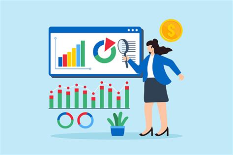 재무 예측 수익과 비용 예측 예산 책정 및 계획 재정 관리 개념 벡터 일러스트 레이 션 비즈니스 분석가가 그래프를 예측합니다 감시에 대한 스톡 벡터 아트 및 기타 이미지