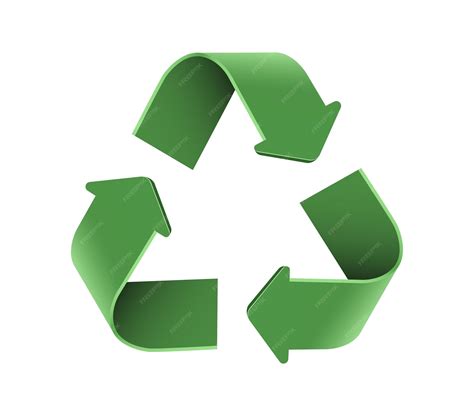 Premium Vector Green 3d Icon Arrows Recycle Eco Symbol Vector