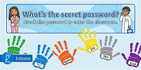 What S The Password Classroom Door Display Twinkl