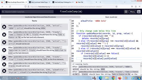 Record Collection JavaScript The FreeCodeCamp Forum