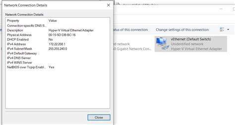 by connecting to hyper v default switch the vm can t ping it s ip microsoft qanda