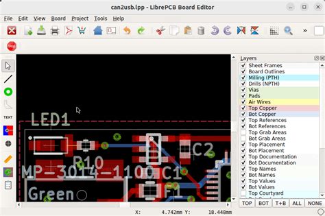 Board Editor Librepcb