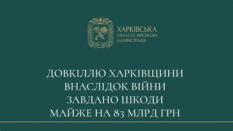 Довкіллю Харківщини внаслідок війни завдано шкоди майже на 83 млрд грн Youtube