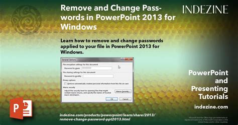 Remove And Change Passwords In Powerpoint For Windows