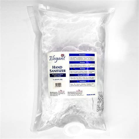 Hand Sanitizer Gel 1 Liter Pouch Refill Afs General Trading Llc