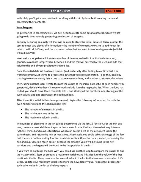 solved lab 7 lists in this lab you ll get some practice