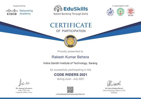rakesh kumar behera on linkedin eduskills ciscocertification