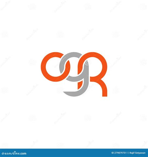 linked letters ogr monogram logo design stock vector illustration of
