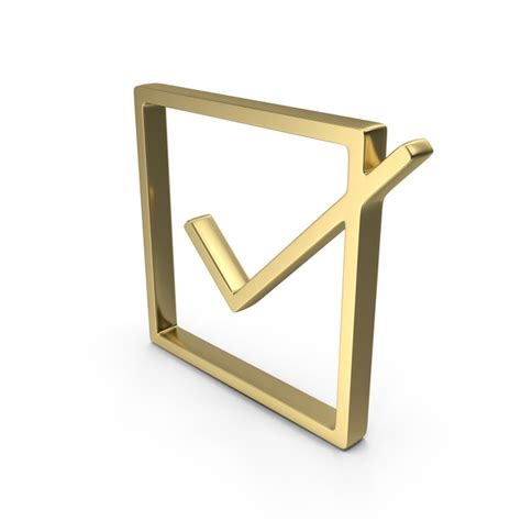 tick mark box shape gold png images and psds for download pixelsquid