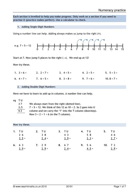 Numeracy Practice Ks3 Maths Calculation Teachit
