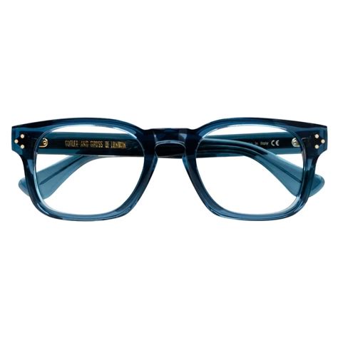 Cutler And Gross 9768 Square Optical Glasses Tribeca Teal Luxury Cutler And Gross Eyewear