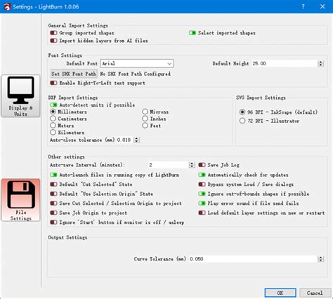 INFO NEED LightBurn Setting And Log NEJE