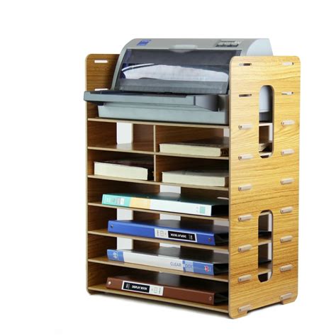 Multifunction Wooden File Rack File Holder Thickening Shelf Document Trays Multi Layers Desktop
