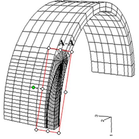 Finite Element Mesh For A Quarter Of A Notched Pipe With An External Download Scientific