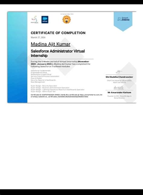 Ajit Kumar On Linkedin Salesforce Internship Smartbridge