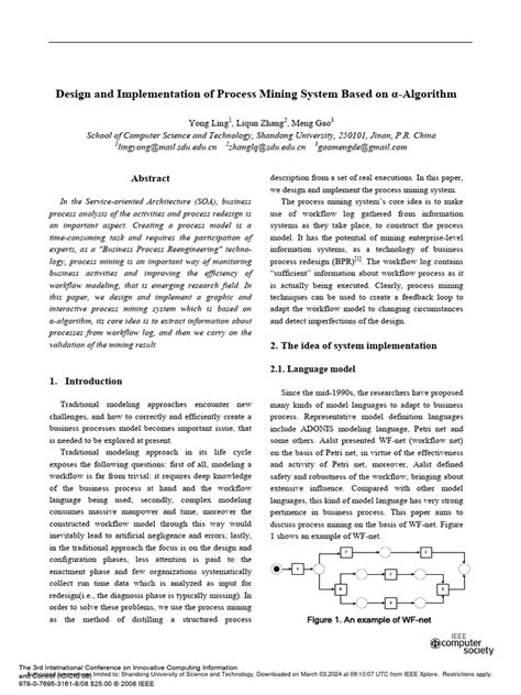 Design And Implementation Of Process Mining System Based On A Algorithm Download Free Pdf