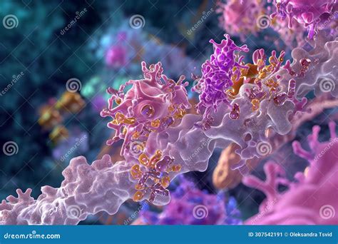 Specific Cytokine Receptors On The Target Cell Surface Stock Image