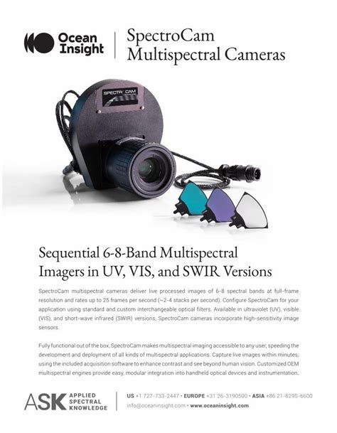 Pdf Spectrocam Multispectral Cameras Ocean Insightsensors Fully