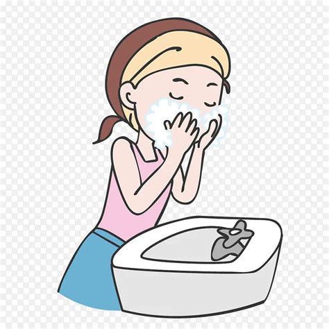 洗脸的女孩卡通图PNG图片素材下载 图片编号7768721 PNG素材网