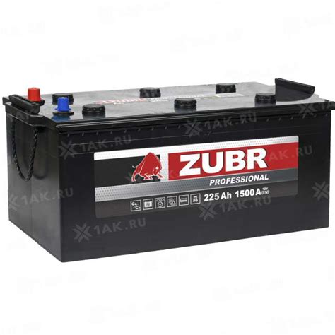 Купить аккумулятор ZUBR Professional (225 Ач) 1500 A, 12 V L+ Грузовая ...